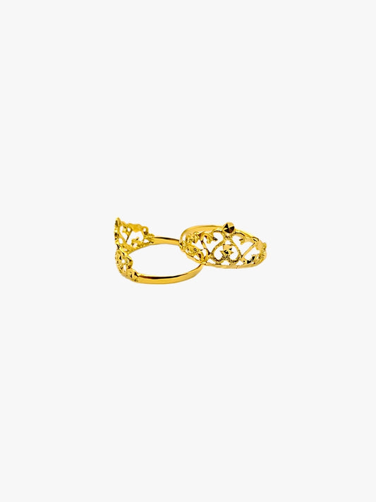 916 Gold Crown Ring – G&M Collections Pte Ltd