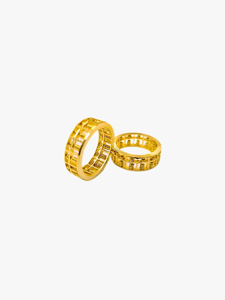 916 Gold Full Abacus Ring – G&M Collections Pte Ltd