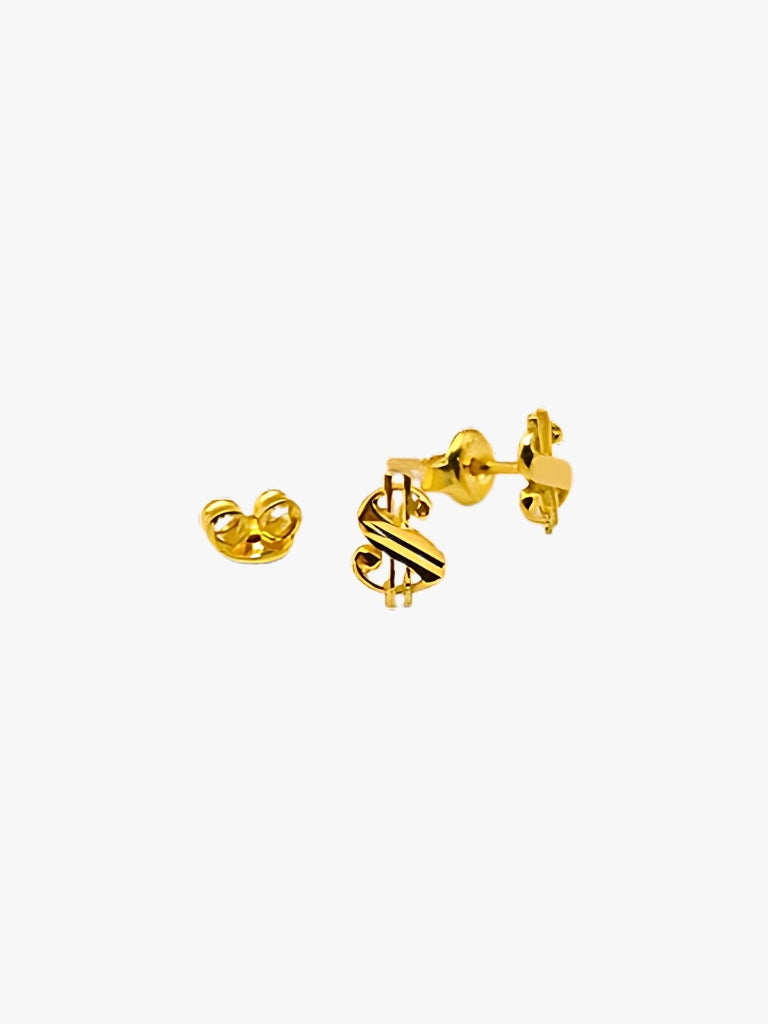 916 gold doller earrings