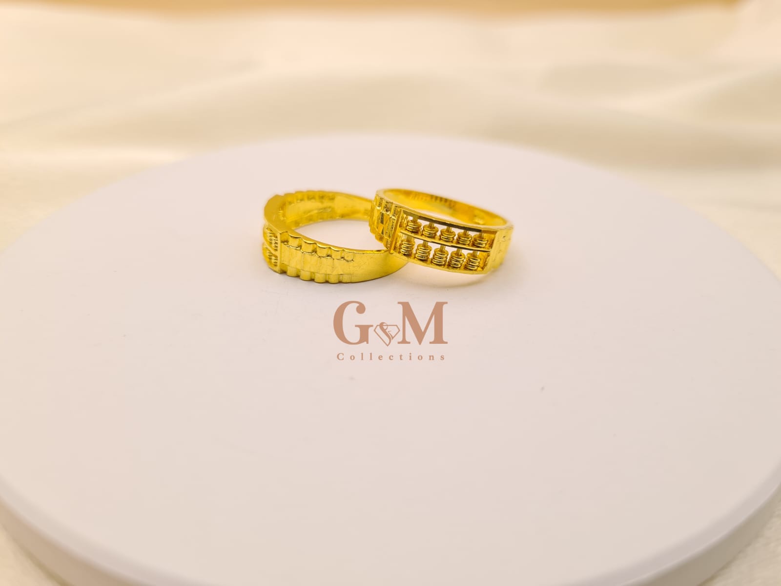 916 Gold Abacus Ring| Singapore 916 Gold | GM Collections